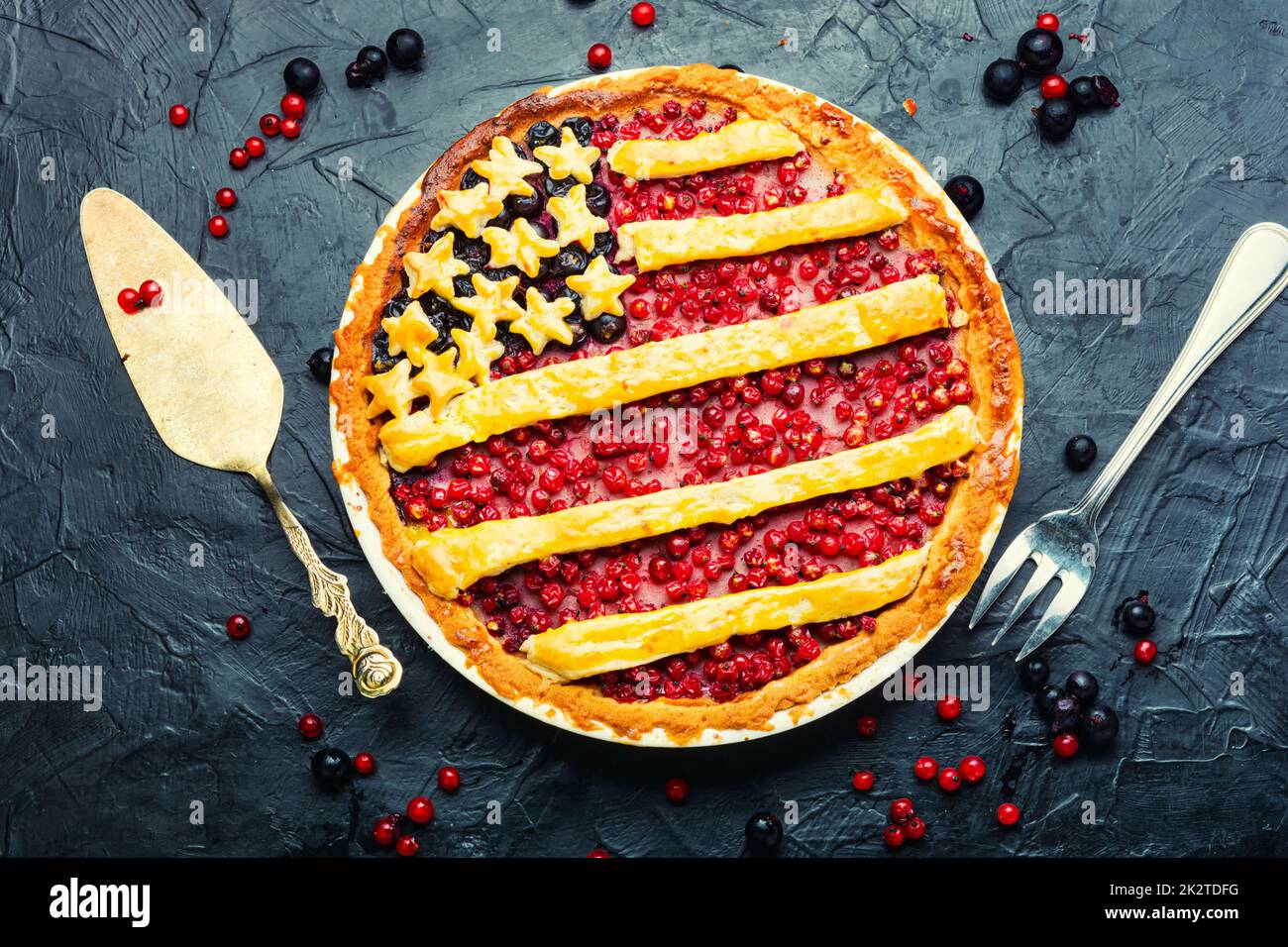 American berry pie Stock Photo - Alamy