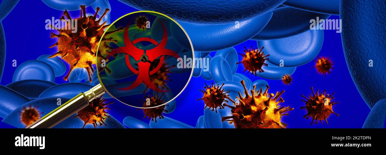 Microscopic view of corona virus cells. 3D illustration Stock Photo - Alamy