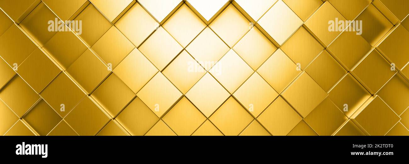 Futuristic gold hexagonal texture background. 3d rendering Stock Photo ...