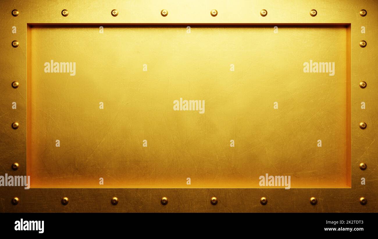 Gold metal background. Brushed metallic texture. 3d rendering Stock ...