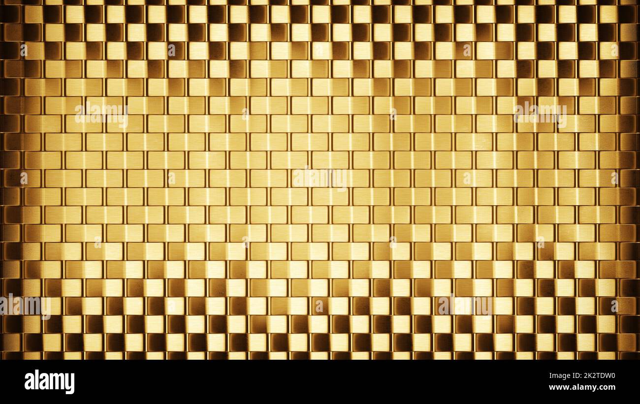 Gold carbon fiber background pattern. 3d rendering Stock Photo - Alamy
