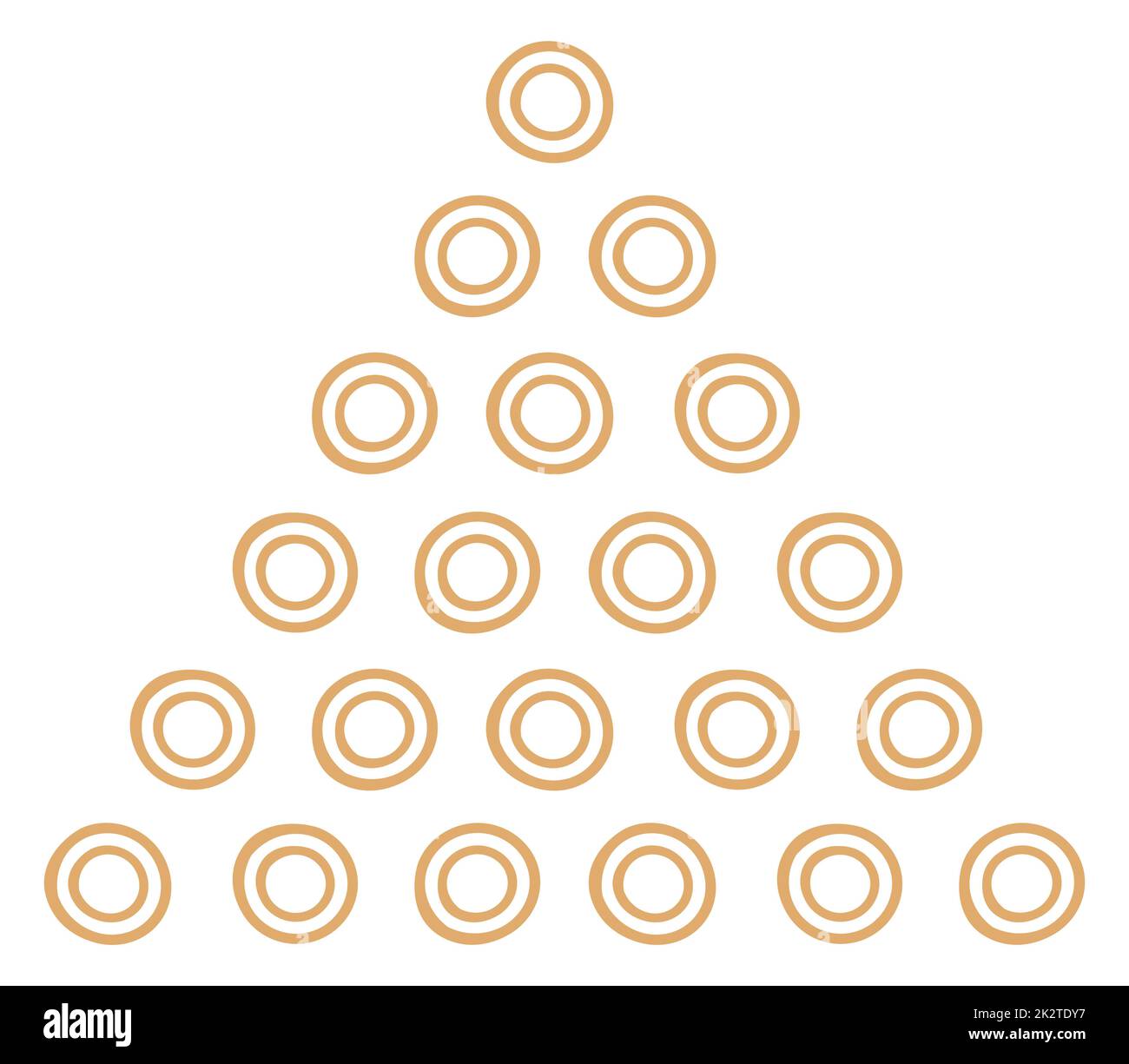 Circles in triangle shape. Vector illustration. Geometry shape Stock ...