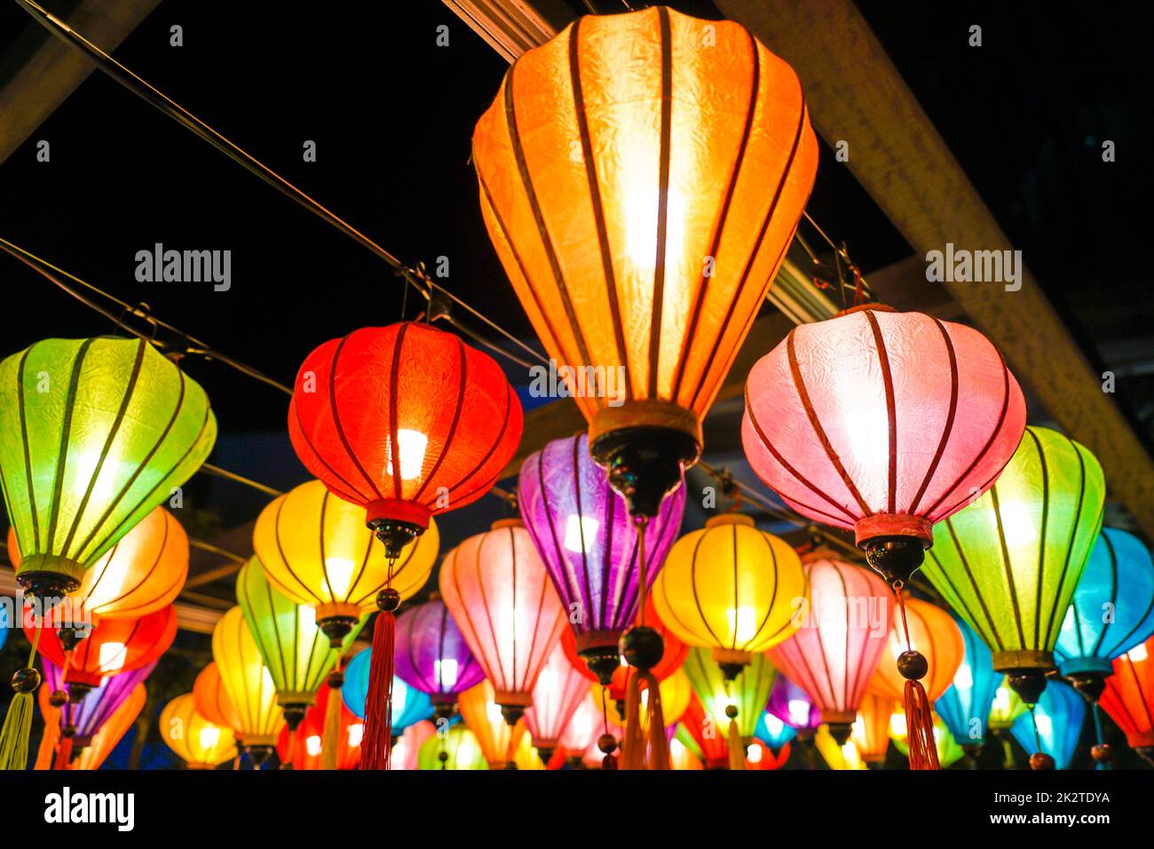 Lanterns of colorful summer festival Stock Photo - Alamy