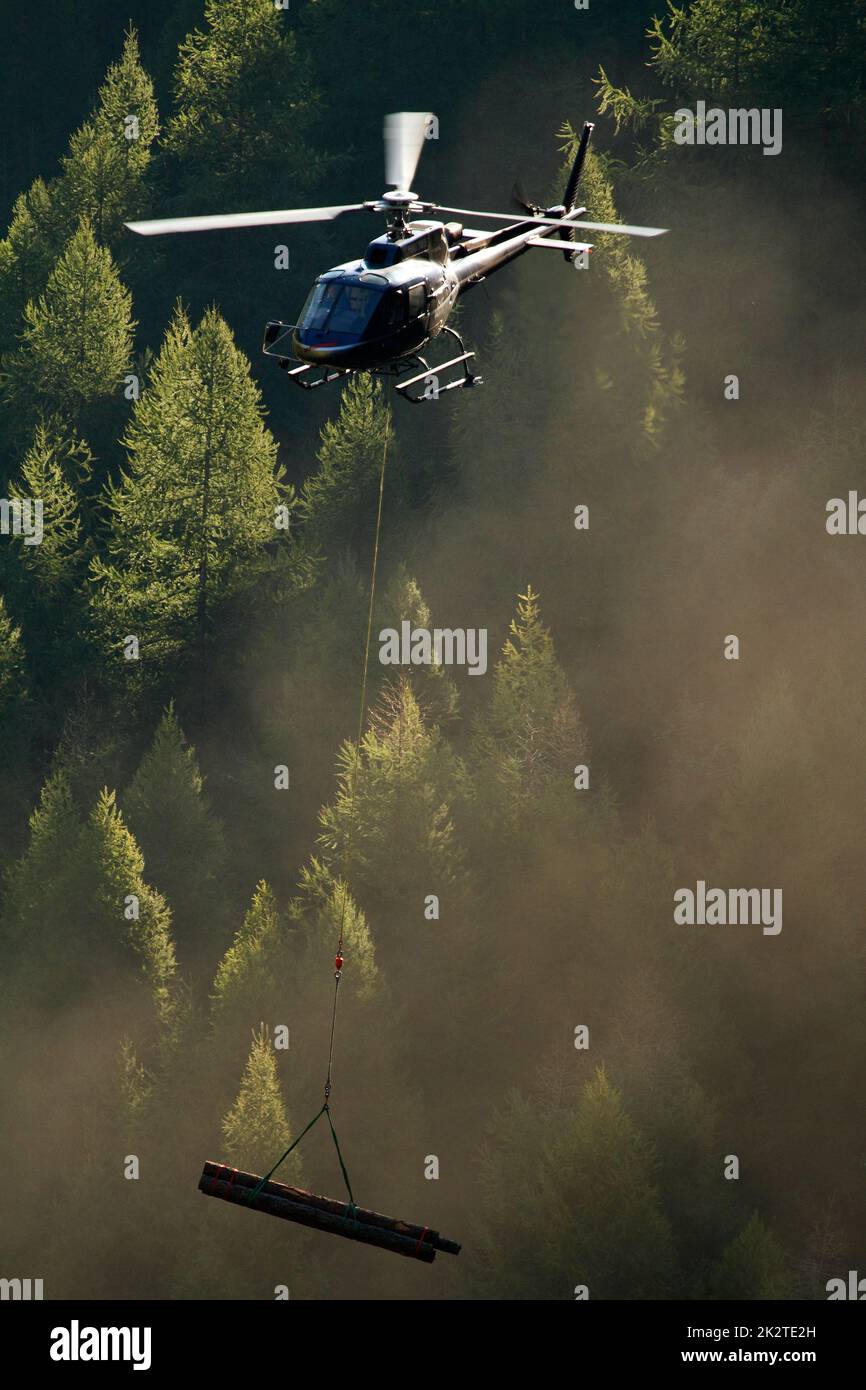 Helicopter logging hi-res stock photography and images - Alamy