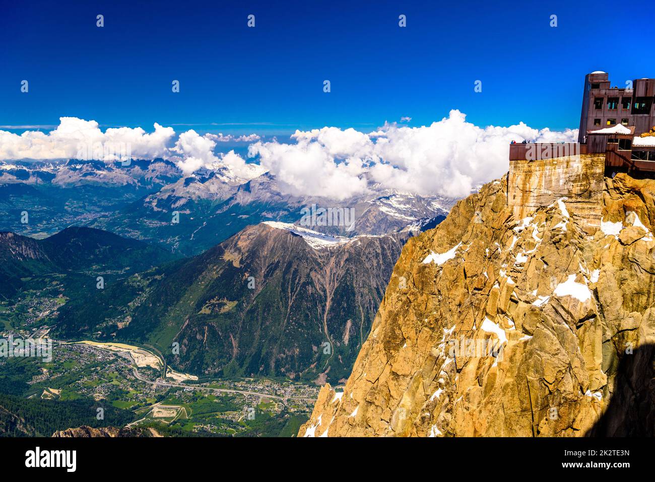 Aiguille du Midi observation station Chamonix, Mont Blanc, Haute-Savoie, Alps, France Stock ...