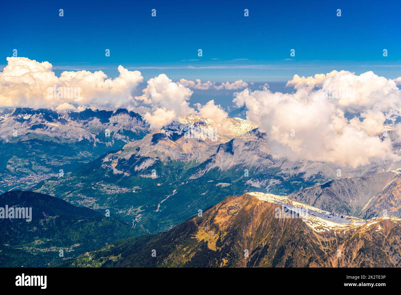 Snowy mountains Chamonix, Mont Blanc, Haute-Savoie, Alps, France Stock ...