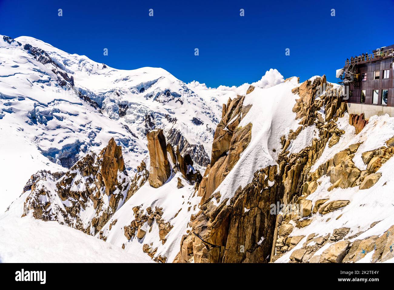 Snowy mountains Chamonix, Mont Blanc, Haute-Savoie, Alps, France Stock ...