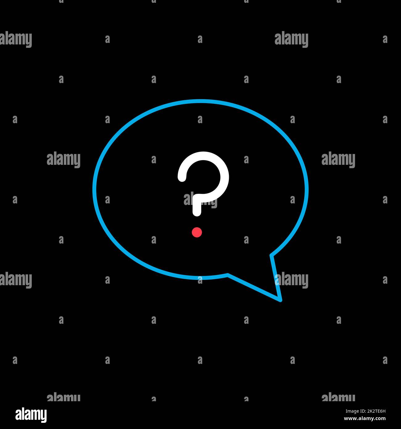 Speech bubble with question mark icon Stock Photo - Alamy