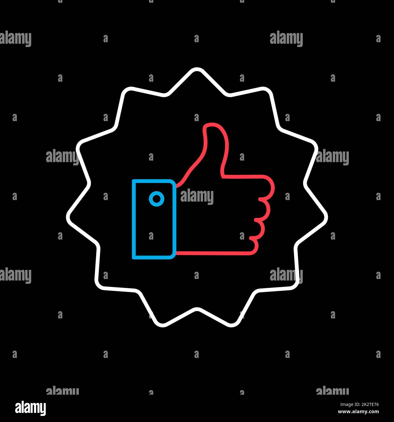 Thumbs up icon. Vector like sign Stock Photo - Alamy