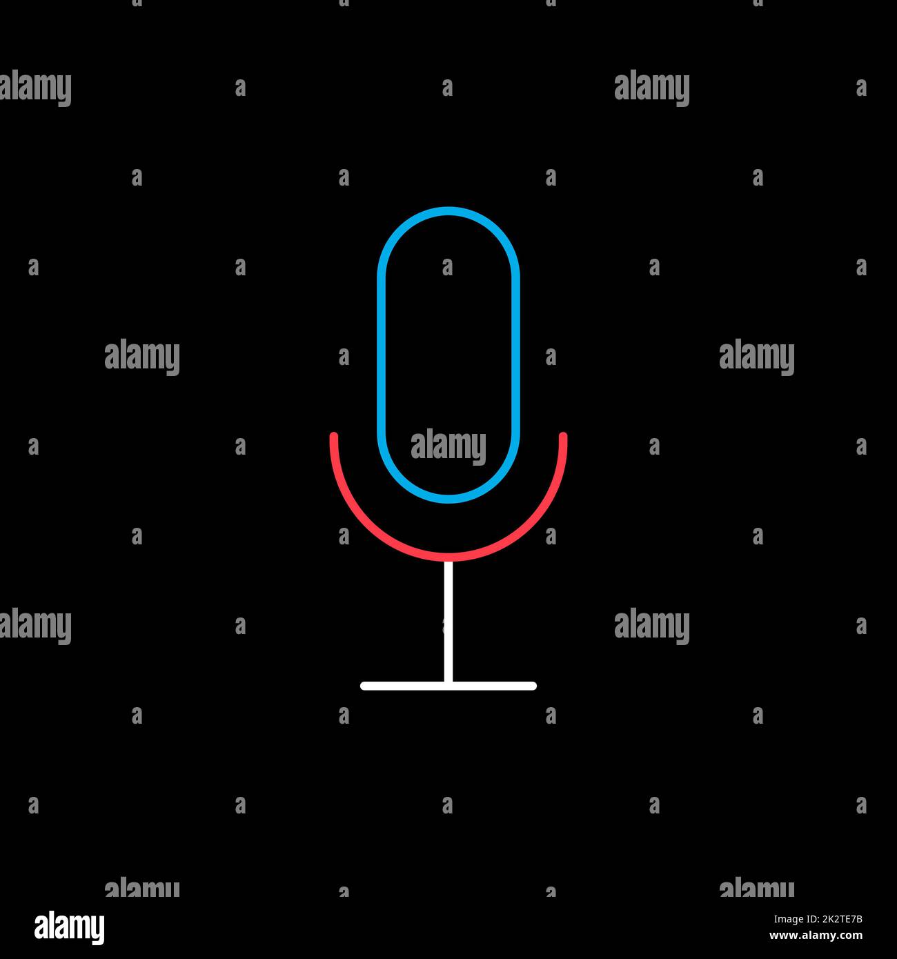 Record microphone mic vector icon Stock Photo - Alamy