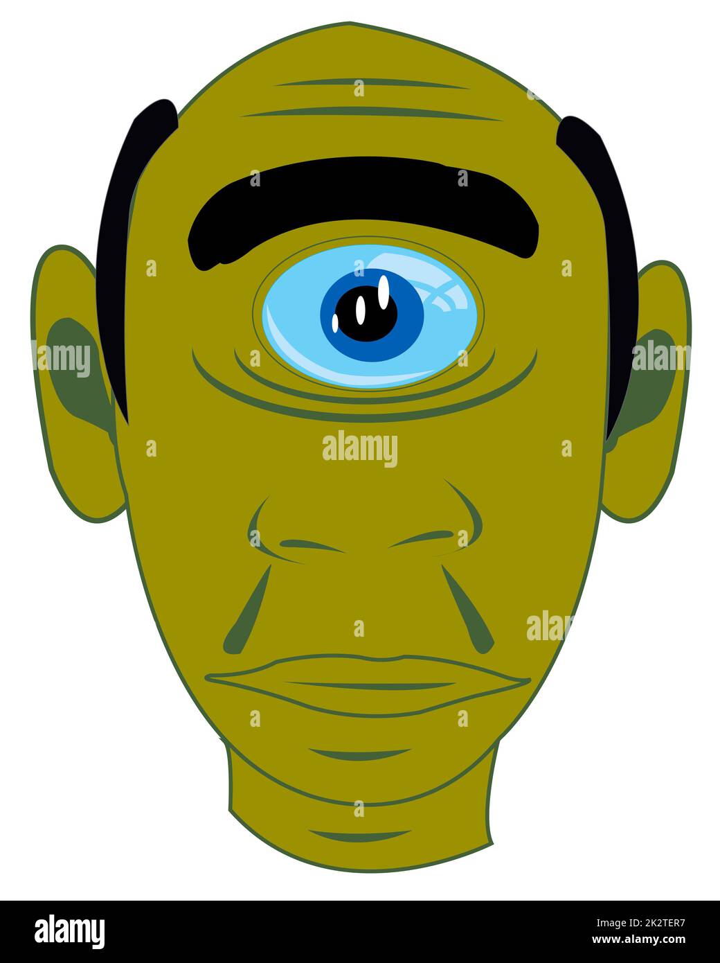 Crock cyclops on white background is insulated Stock Photo - Alamy
