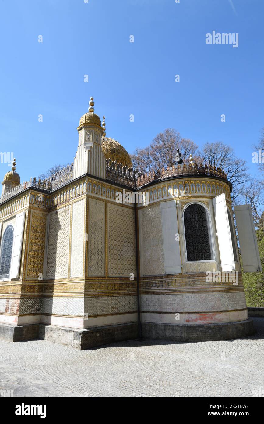 Kiosk in the park in Ettal, Bavaria. Germany Stock Photo - Alamy