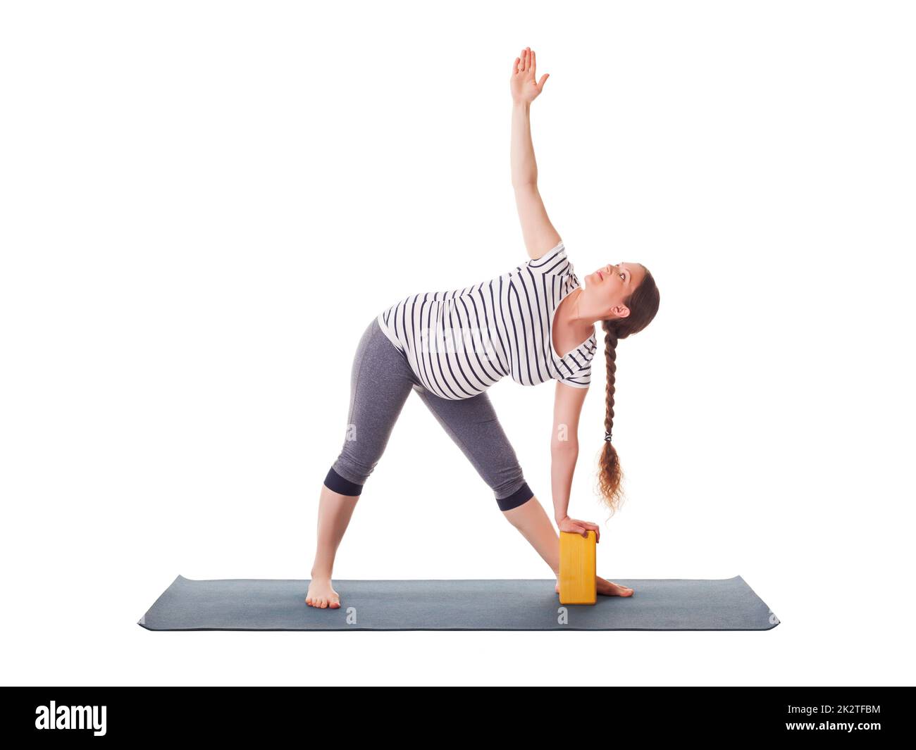 Trikonasana triangle pose hi-res stock photography and images - Alamy