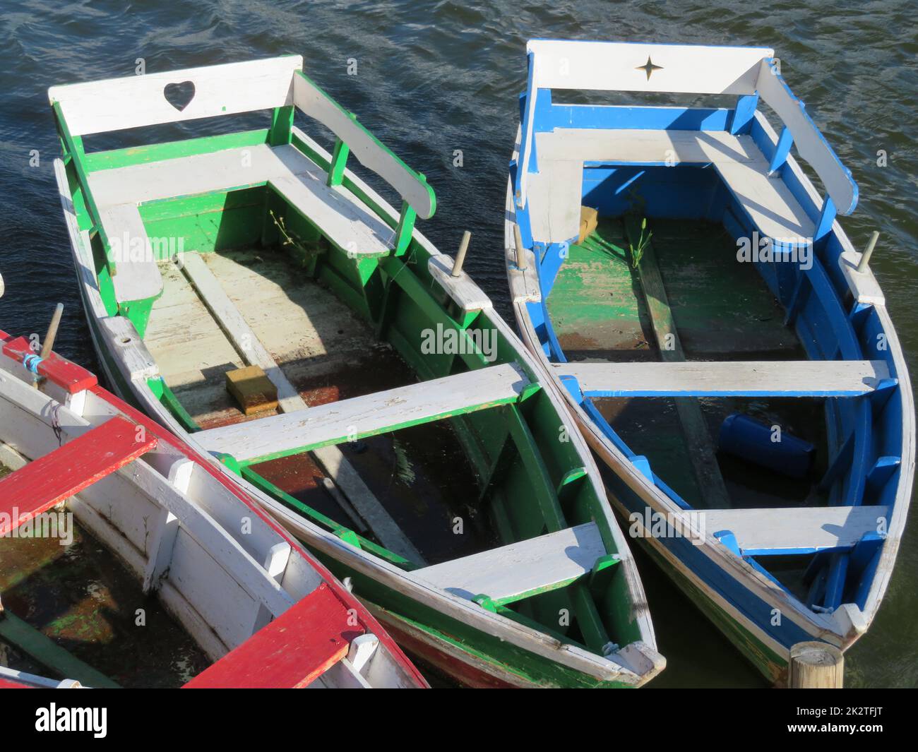 pleasure boats ride sailing fun colors happiness water river Stock ...