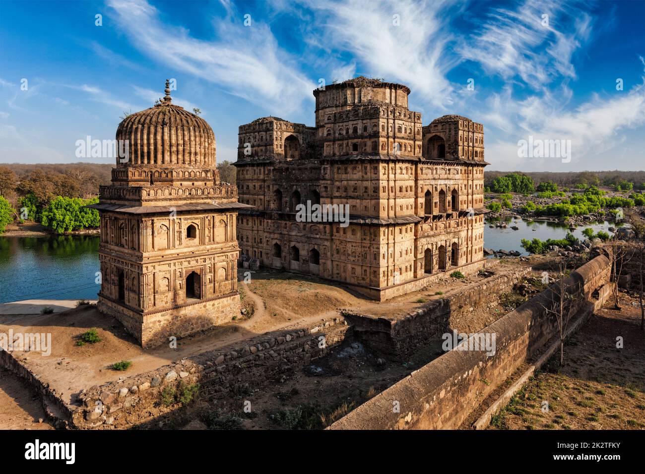 Royal cenotaphs of Orchha, India Stock Photo - Alamy
