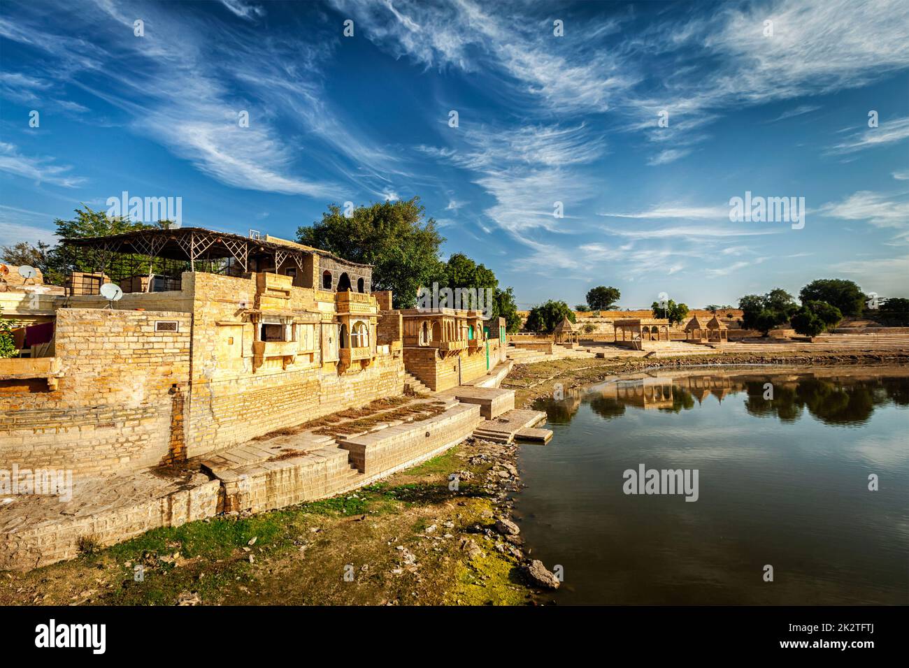 Indian landmark Gadi Sagar in Rajasthan Stock Photo - Alamy