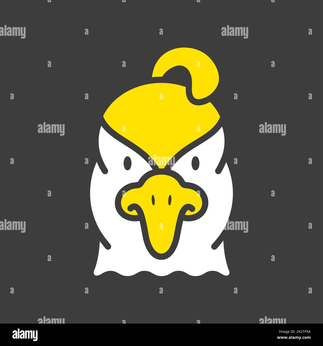 Quail glyph icon. Animal head vector symbol Stock Photo - Alamy