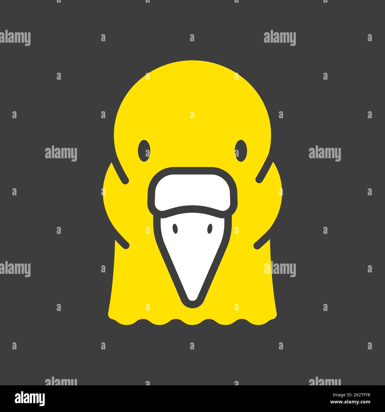 Dove glyph icon. Animal head vector symbol Stock Photo - Alamy