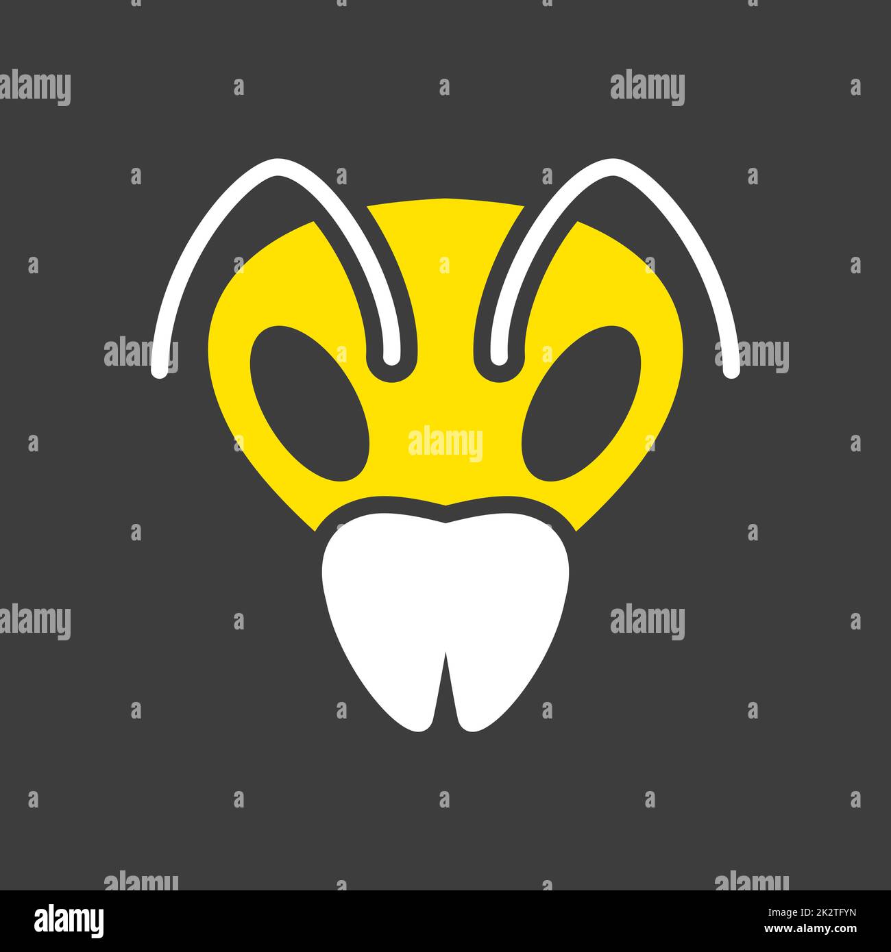 Bee glyph icon. Animal head vector symbol Stock Photo - Alamy