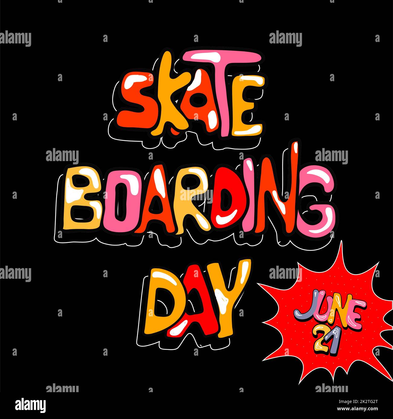 Skateboard poster. Skateboarding day. Modern style. Street banner or ...