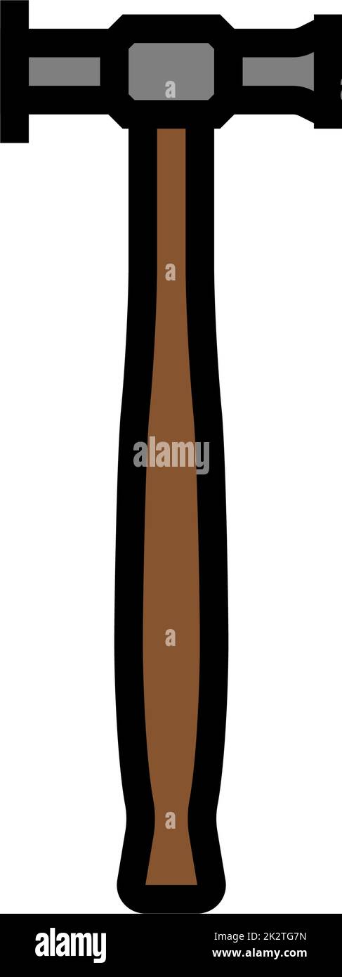 planishing hammer tool color icon vector illustration Stock Vector ...