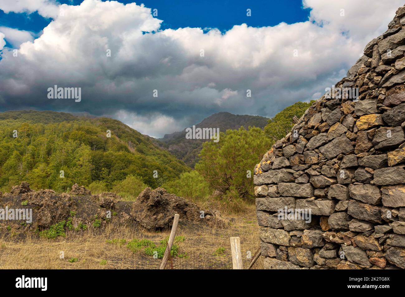 Etna Volcanic landscape Stock Photo - Alamy