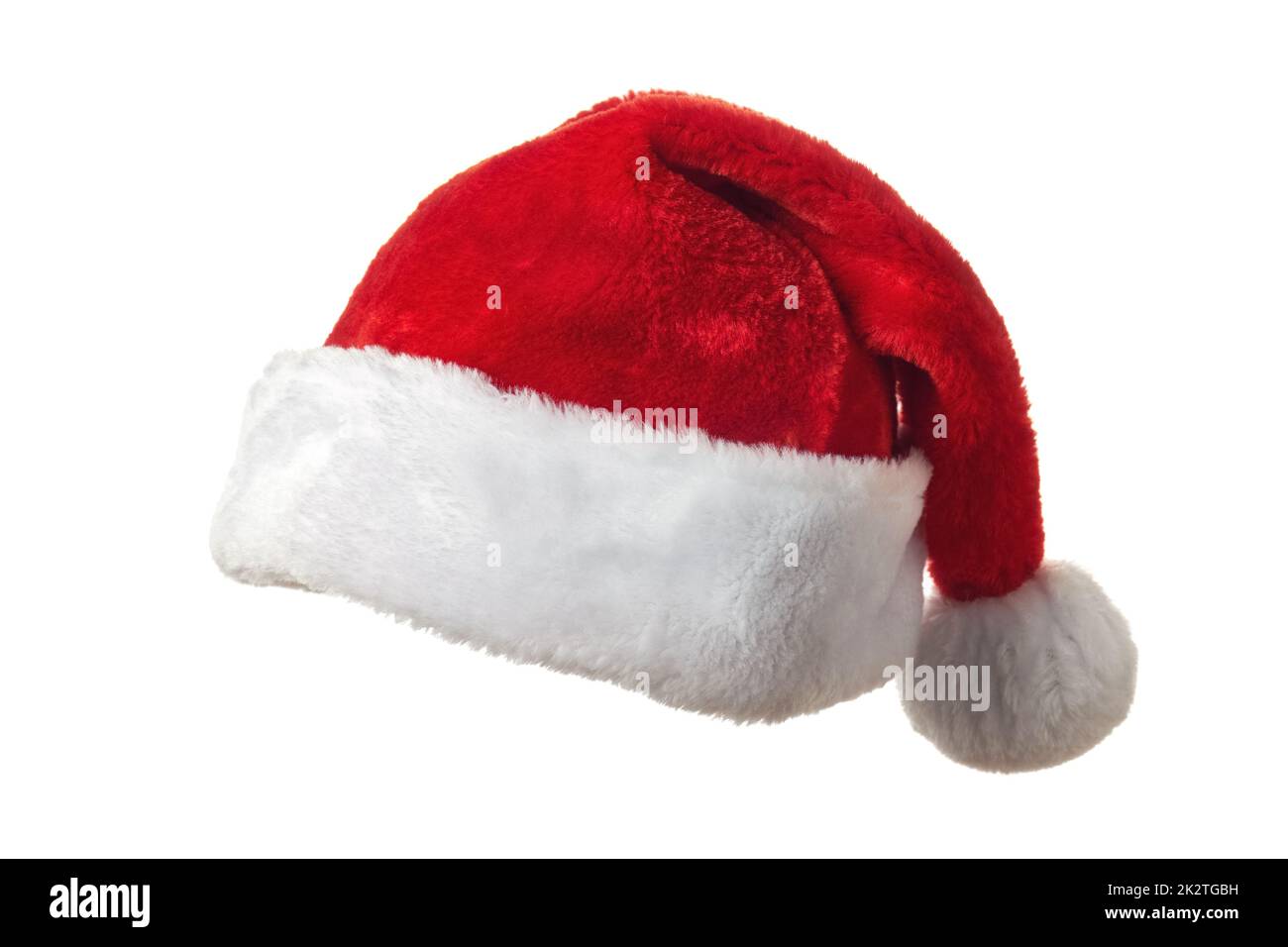 Red santa hat isolated on white background xmas accessory hi-res stock ...