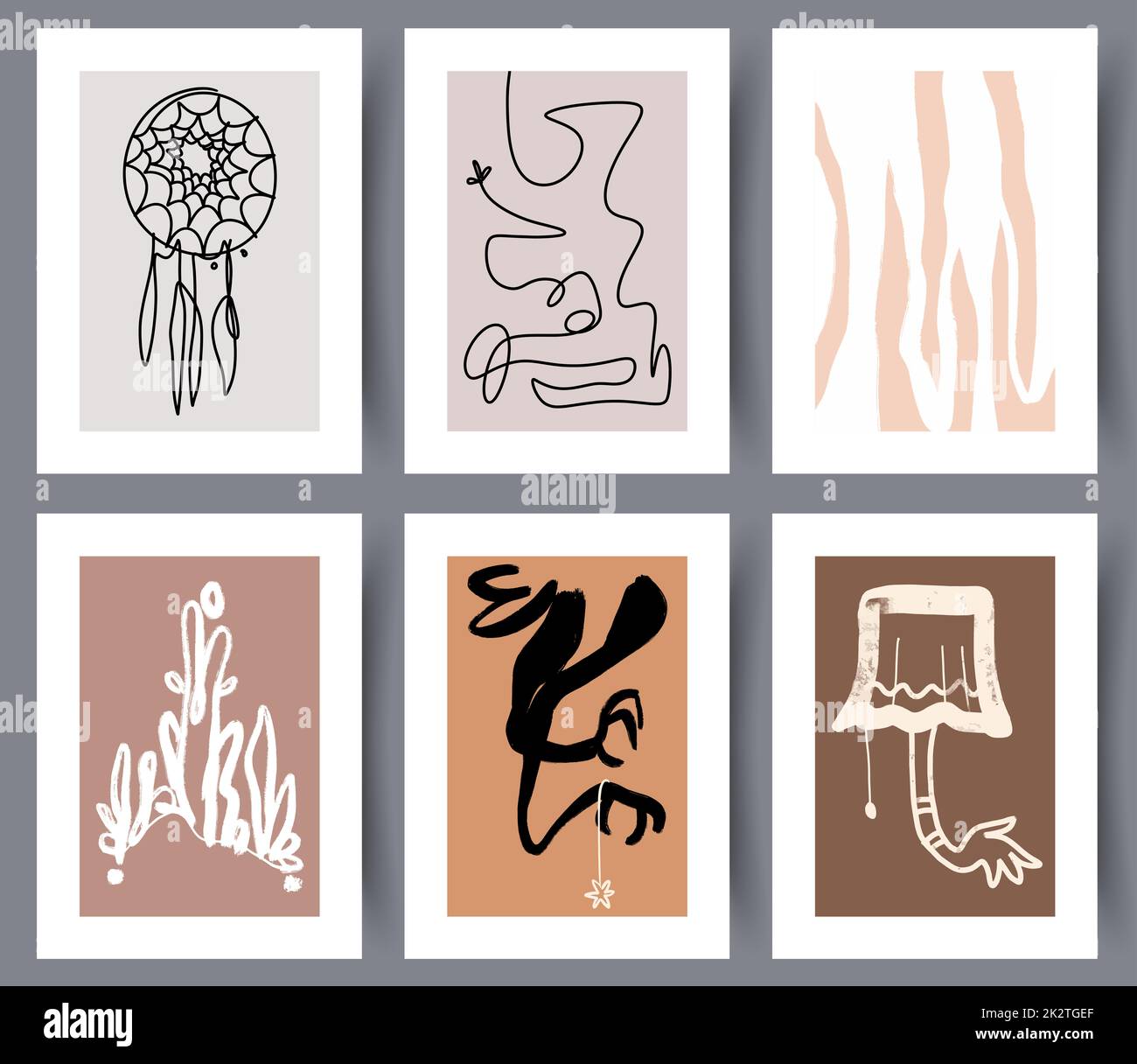 Abstract printable art wall posters set Stock Photo - Alamy