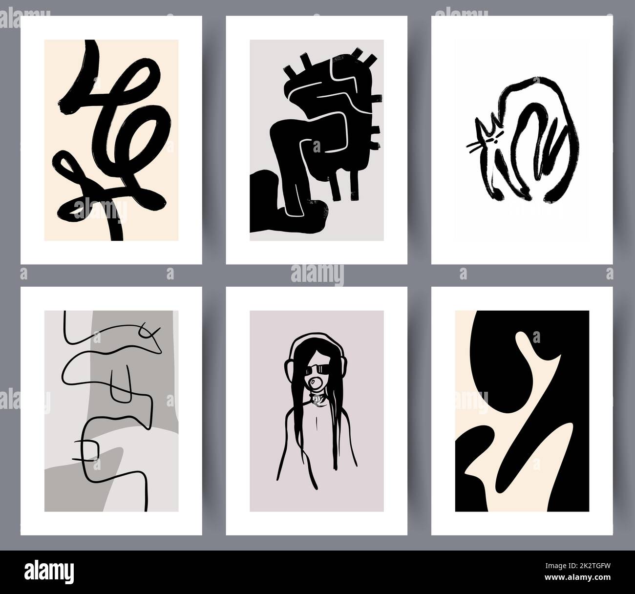 Printable modern abstract artworks for print Stock Photo - Alamy