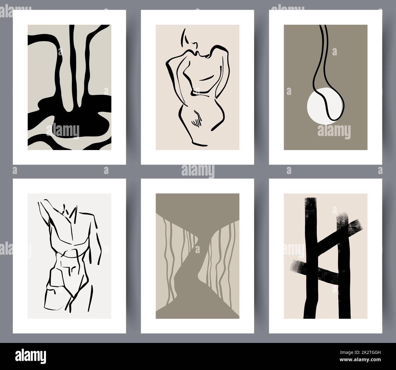 Printable abstract art wall posters collection Stock Photo - Alamy