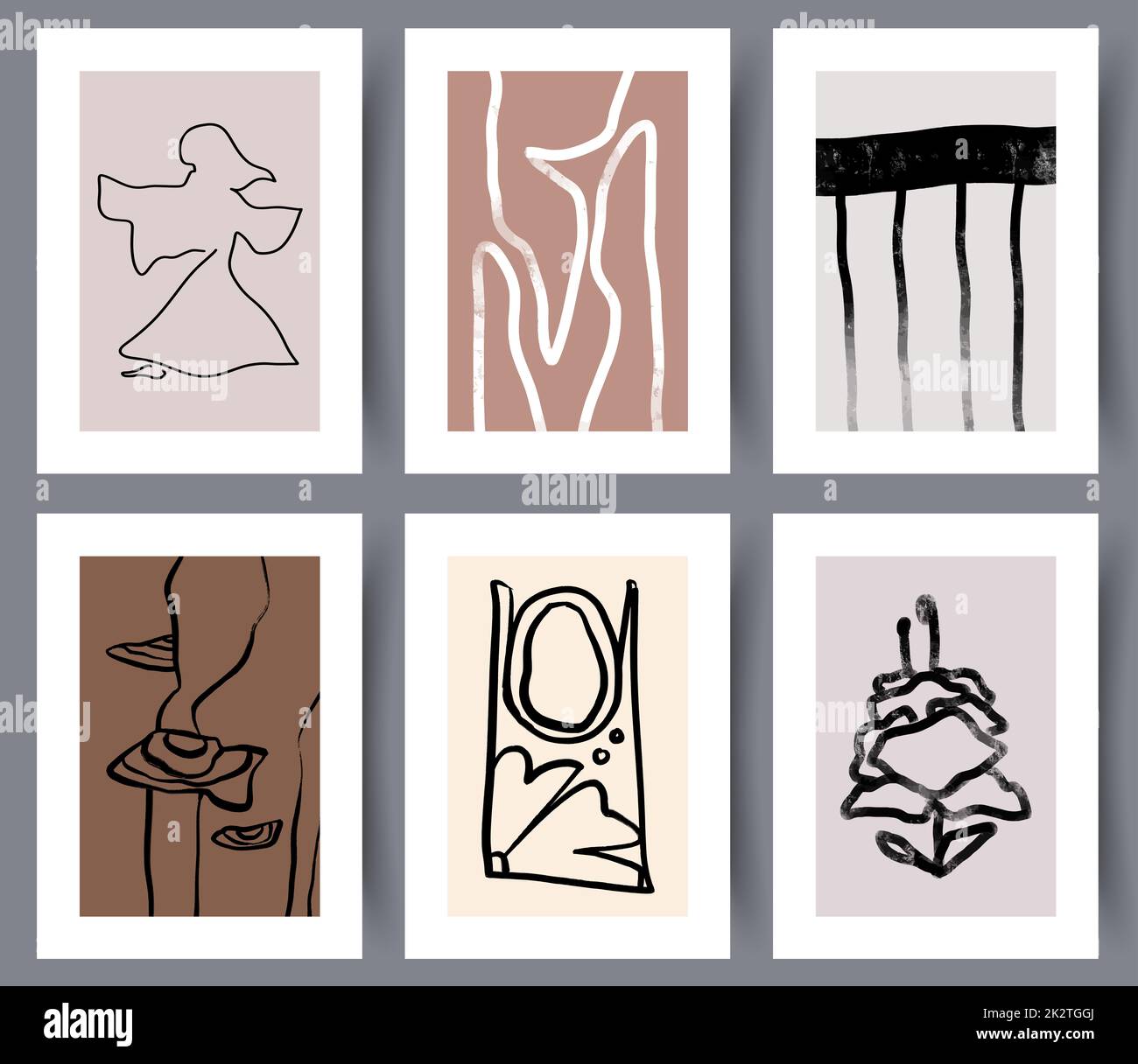 Abstract printable art wall posters collection Stock Photo - Alamy