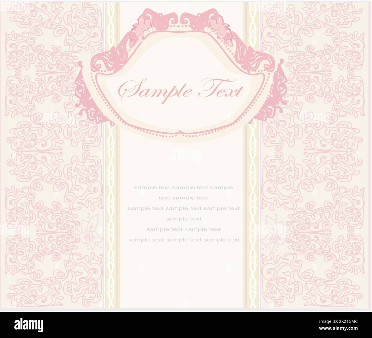 Wedding Invitation Vintage Card Stock Photo Alamy