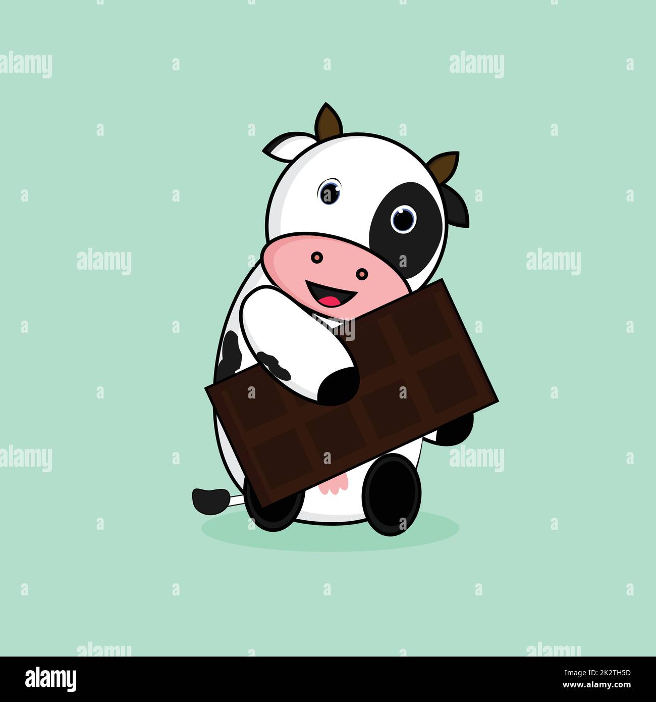 A funny cow holding a chocolate bar Stock Vector Image & Art - Alamy