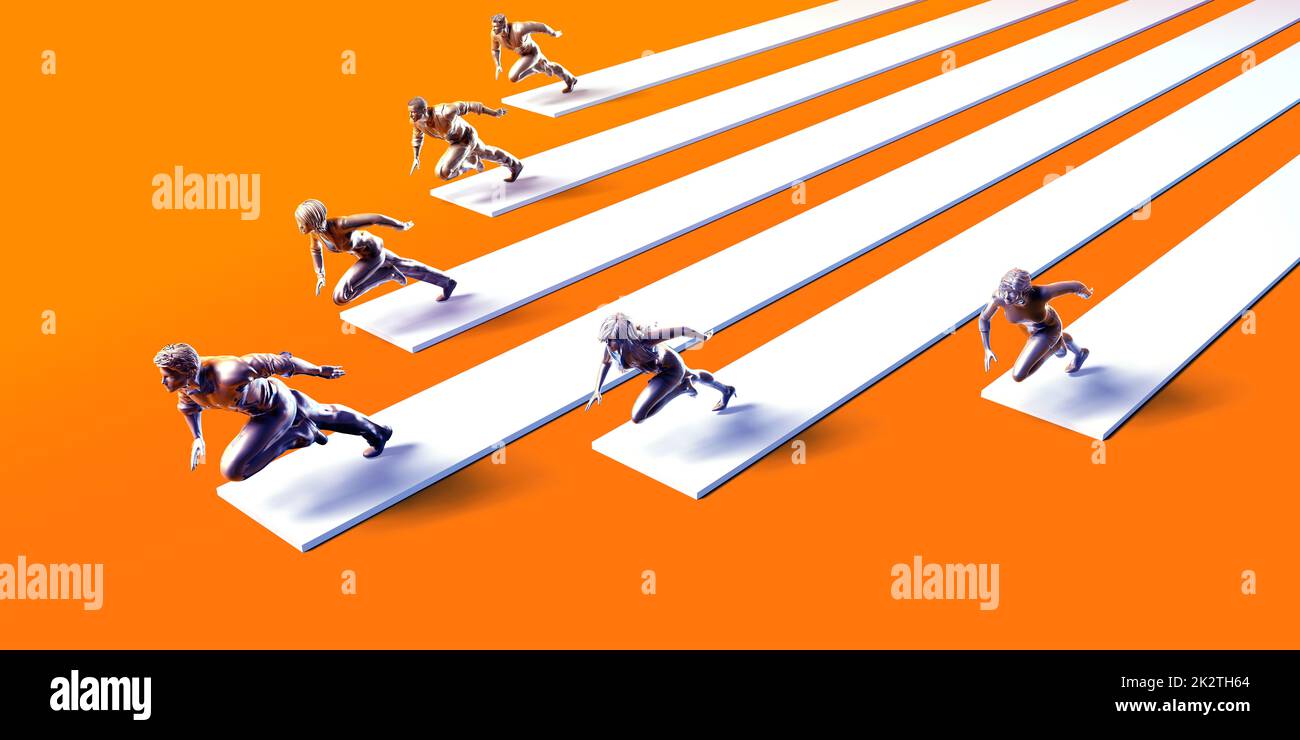 Business People Racing Stock Photo - Alamy