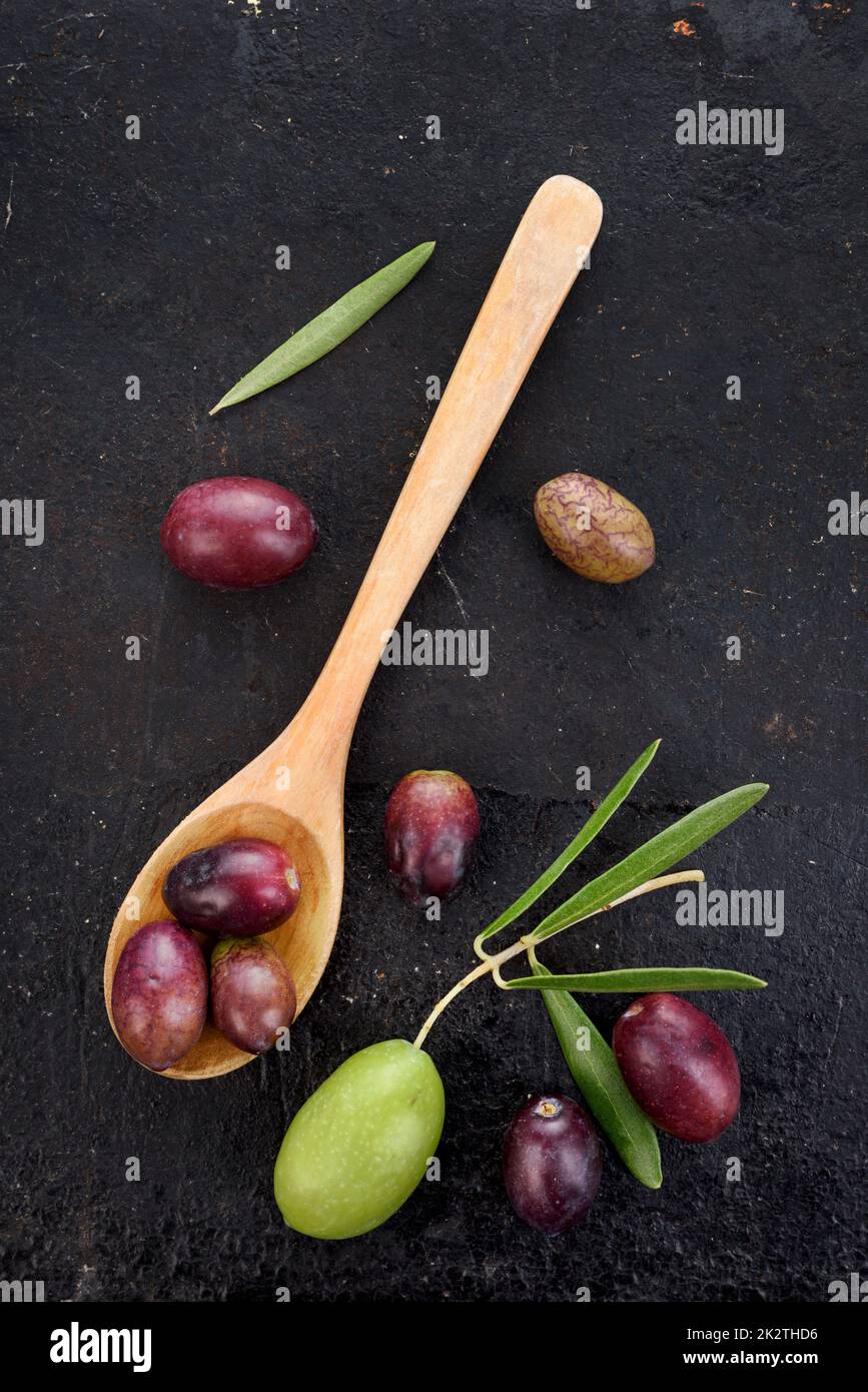 Black olive background hi-res stock photography and images - Alamy
