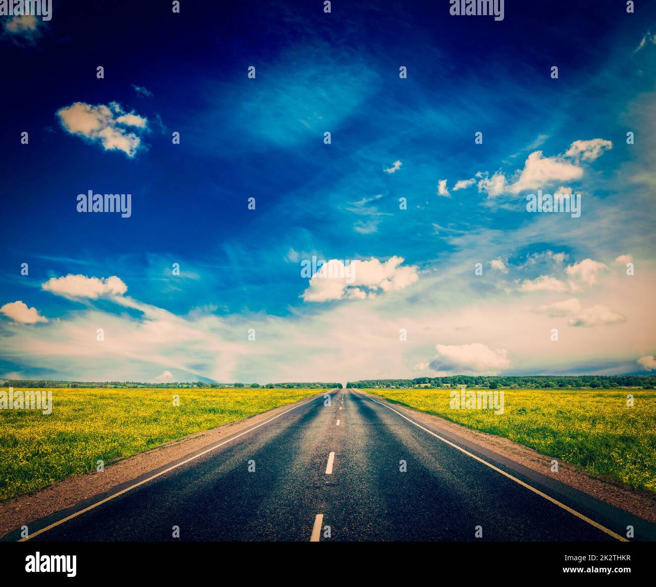 Blooming road hi-res stock photography and images - Alamy