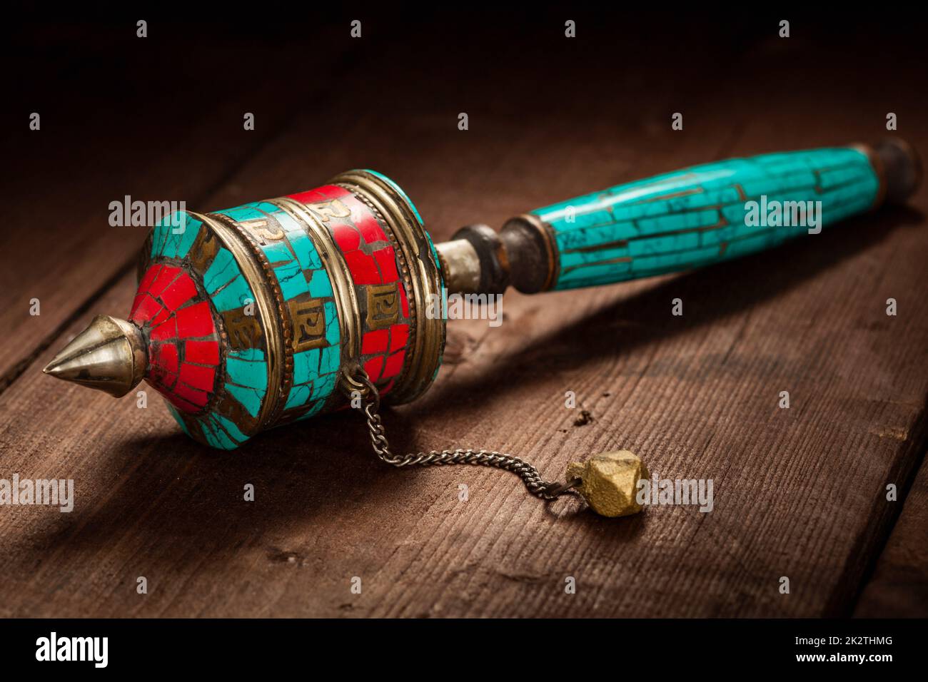 Tibetan buddhist Mani wheel or hand prayer wheel Stock Photo - Alamy