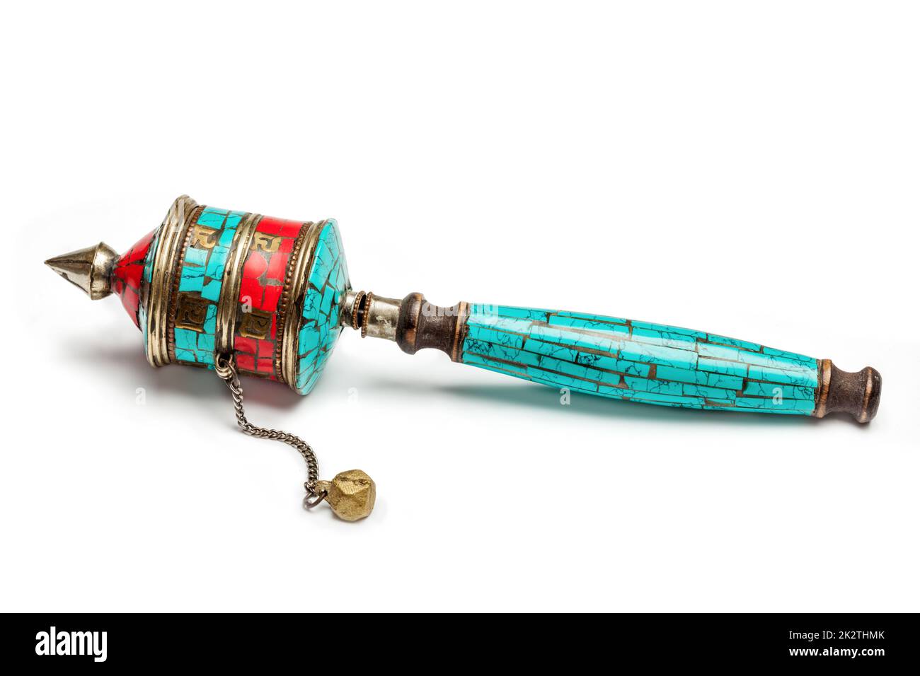 Tibetan buddhist Mani wheel or hand prayer wheel Stock Photo - Alamy