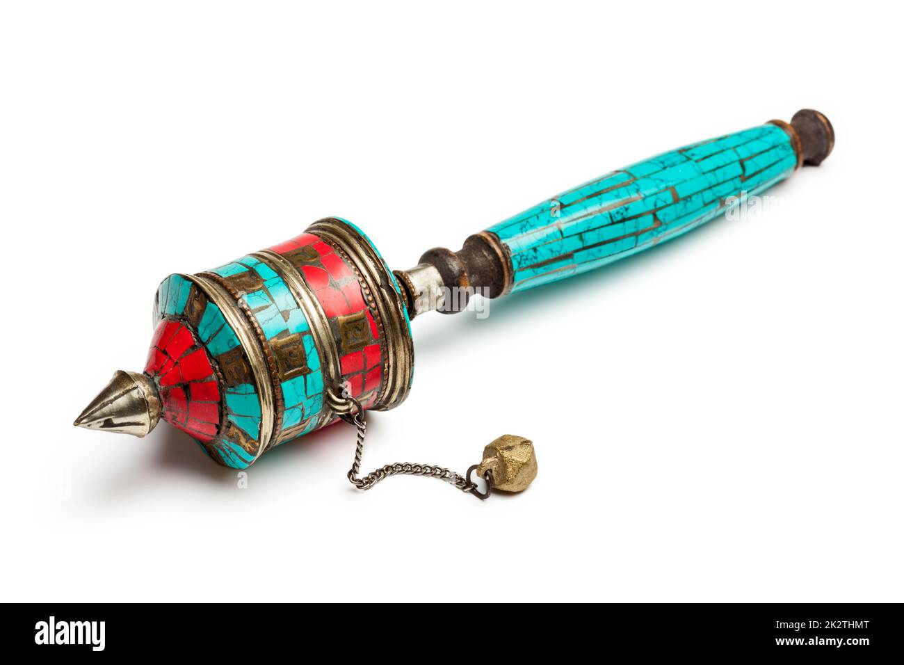 Tibetan buddhist Mani wheel or hand prayer wheel Stock Photo - Alamy