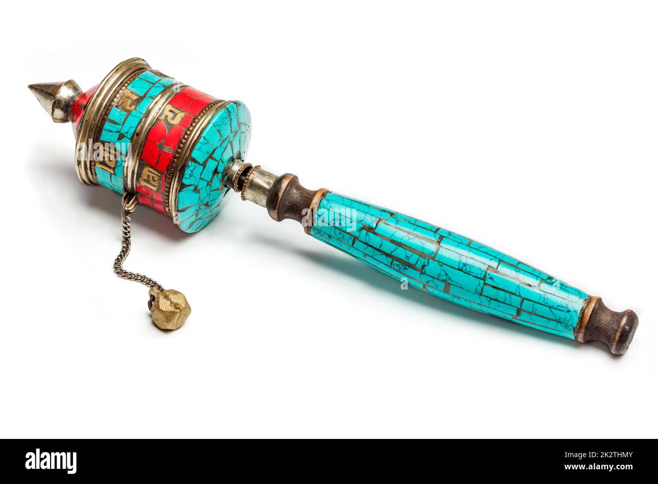 Tibetan buddhist Mani wheel or hand prayer Stock Photo - Alamy