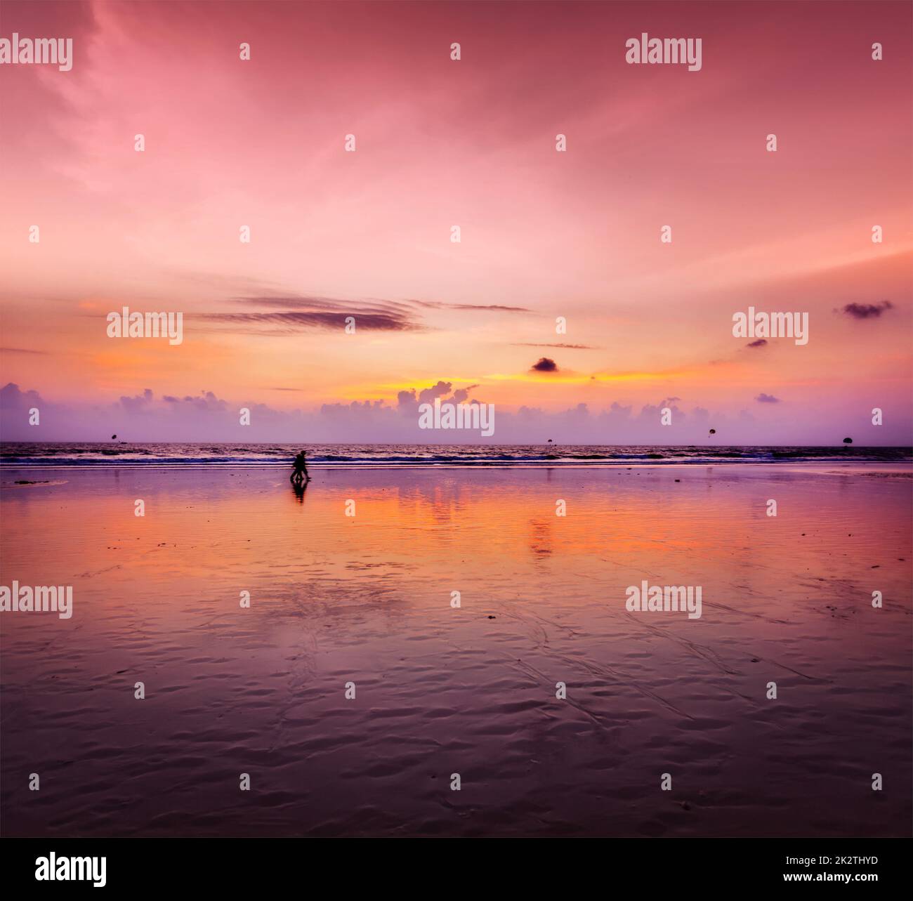 Romantic sunset, Goa, India Stock Photo - Alamy