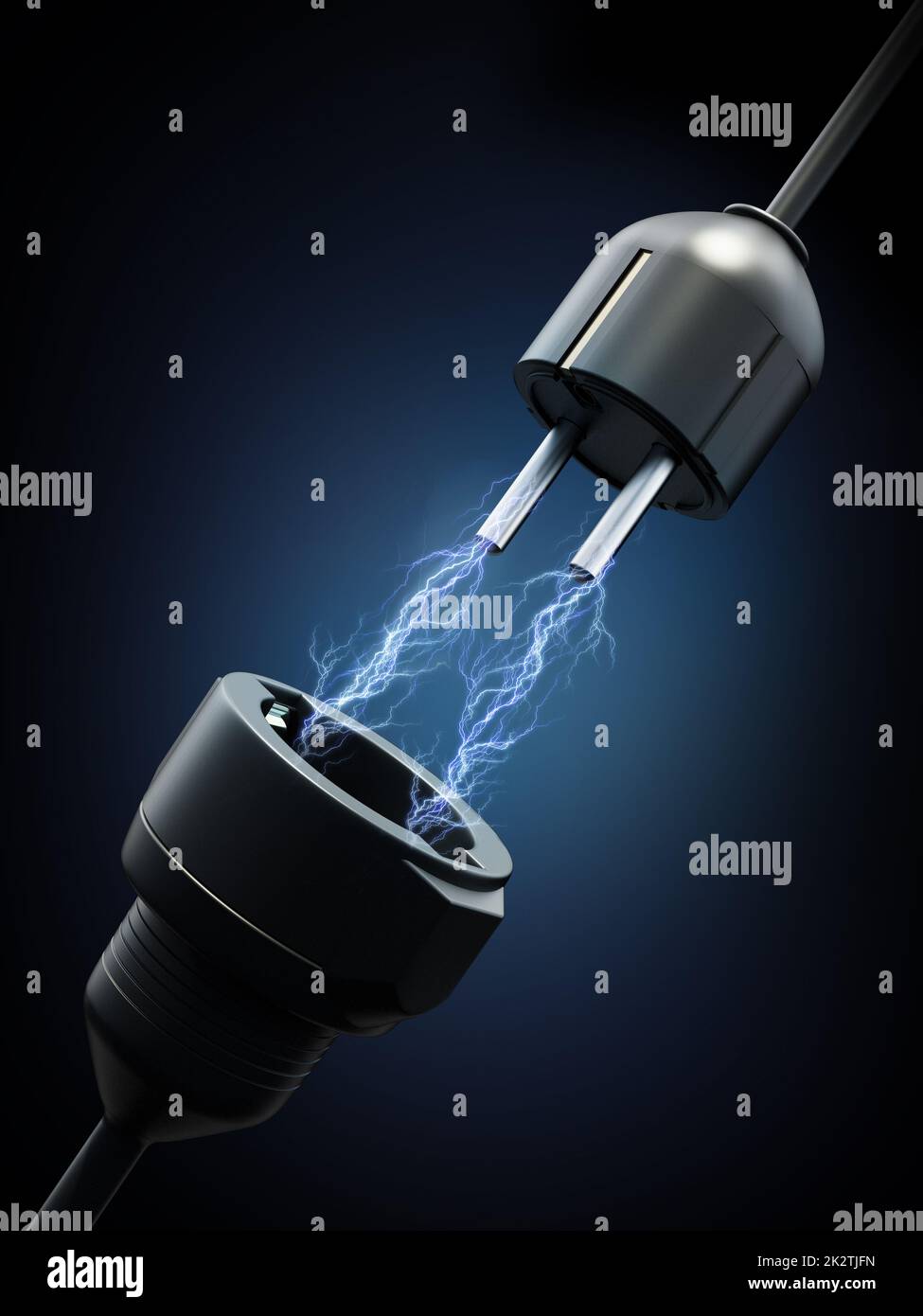 3d lightning bolt illustration hi-res stock photography and images - Alamy