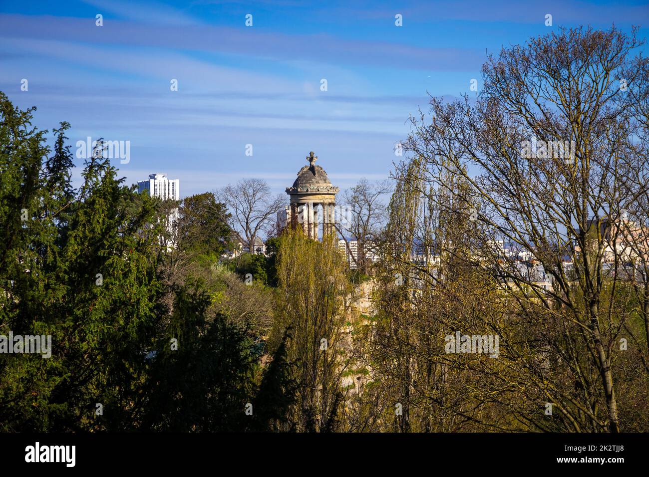 Buttes Chaumont park in Paris Stock Photo - Alamy
