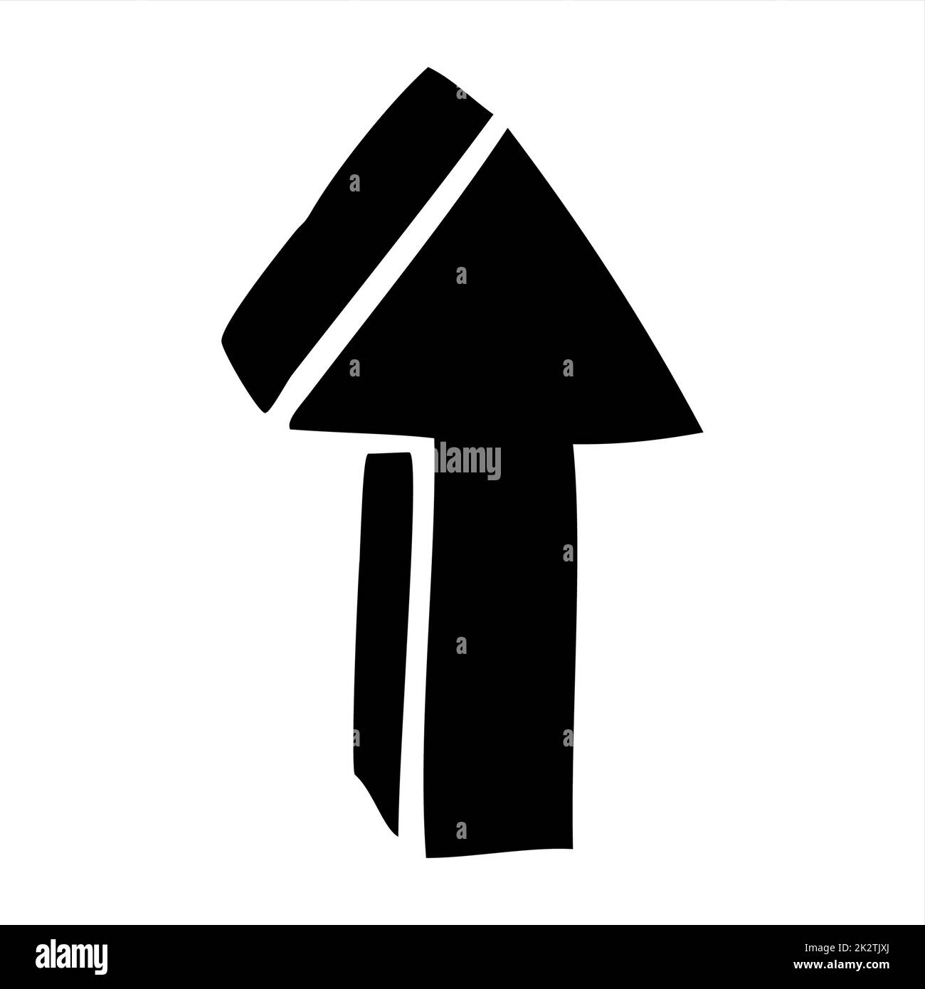 Doodle up arrow symbol hand drawn with thin line Stock Photo - Alamy
