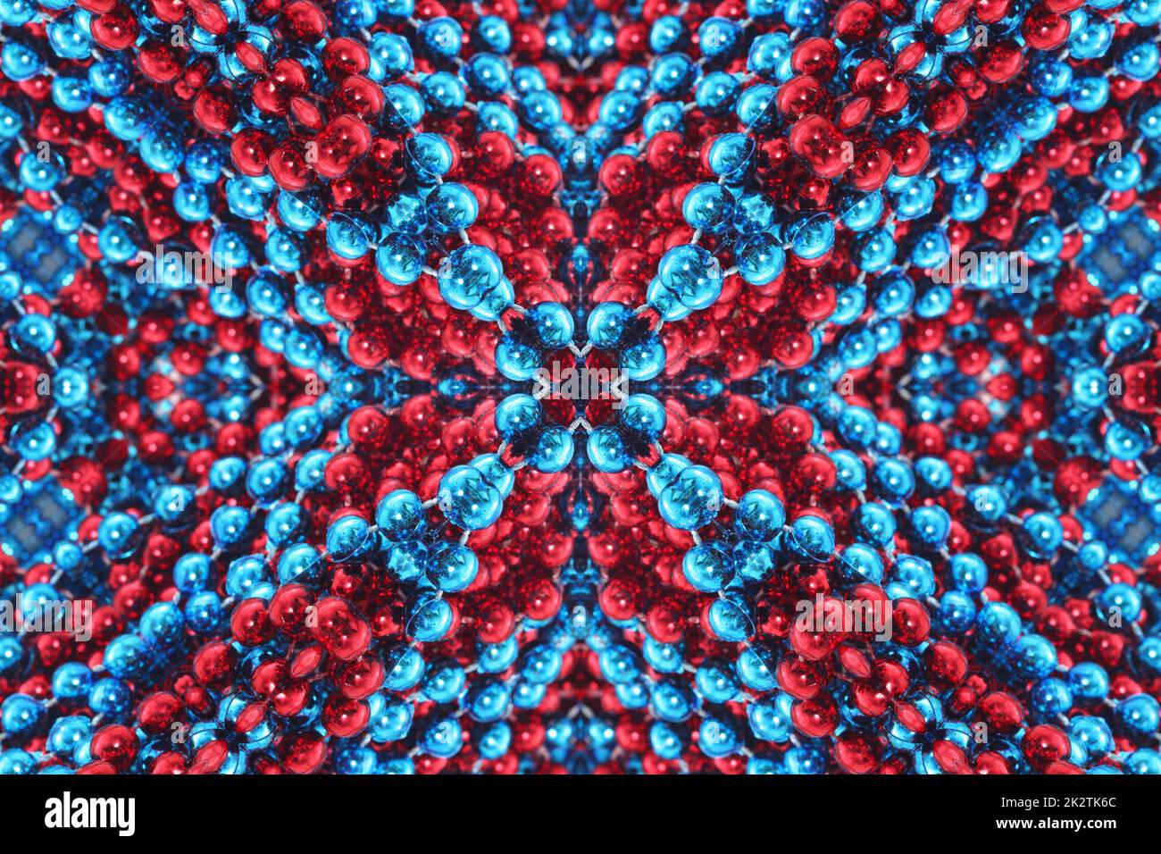 Red and Blue Beaded Abstract Background Kaleidoscope Stock Photo - Alamy