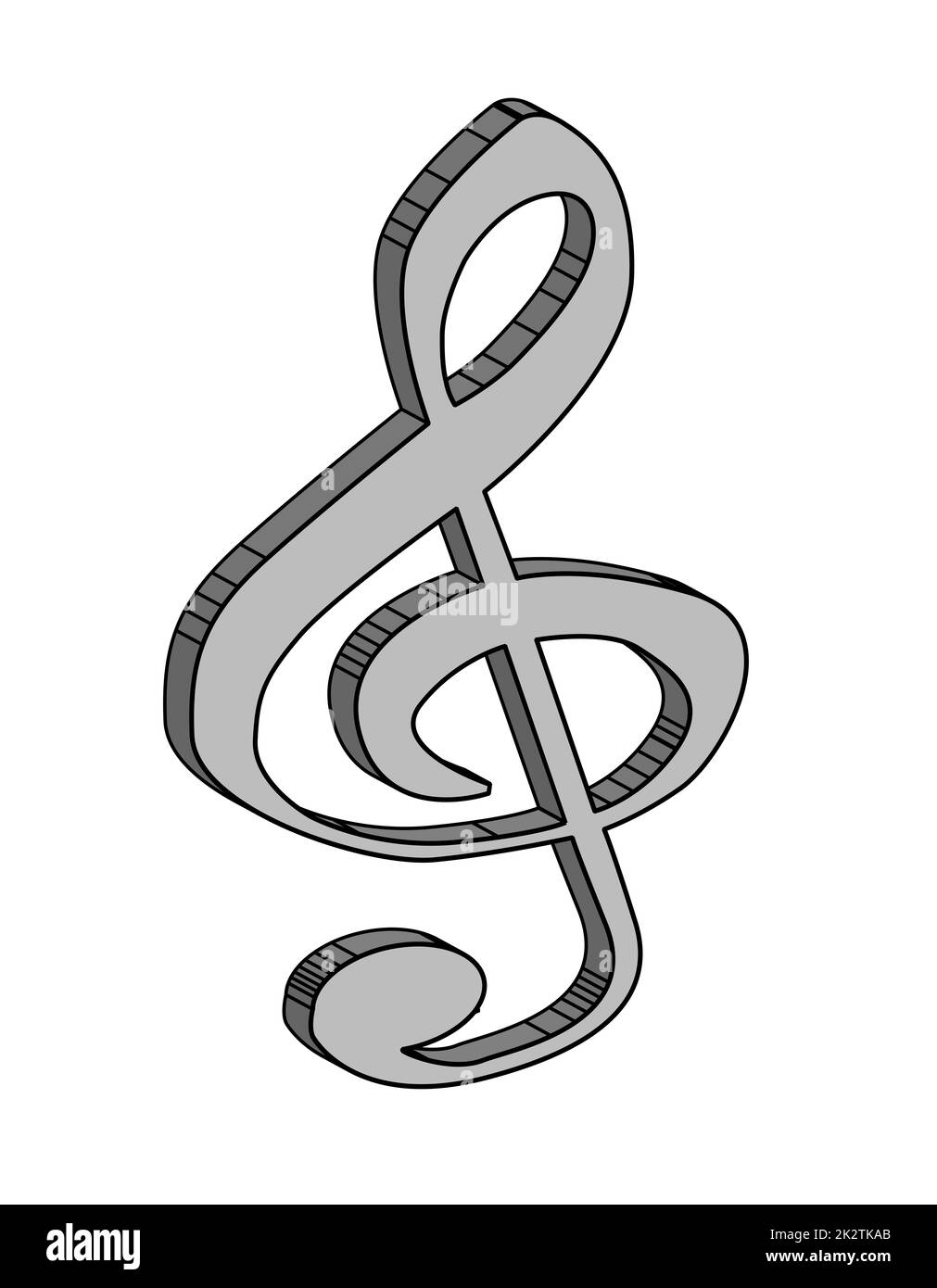 Treble Clef Outline
