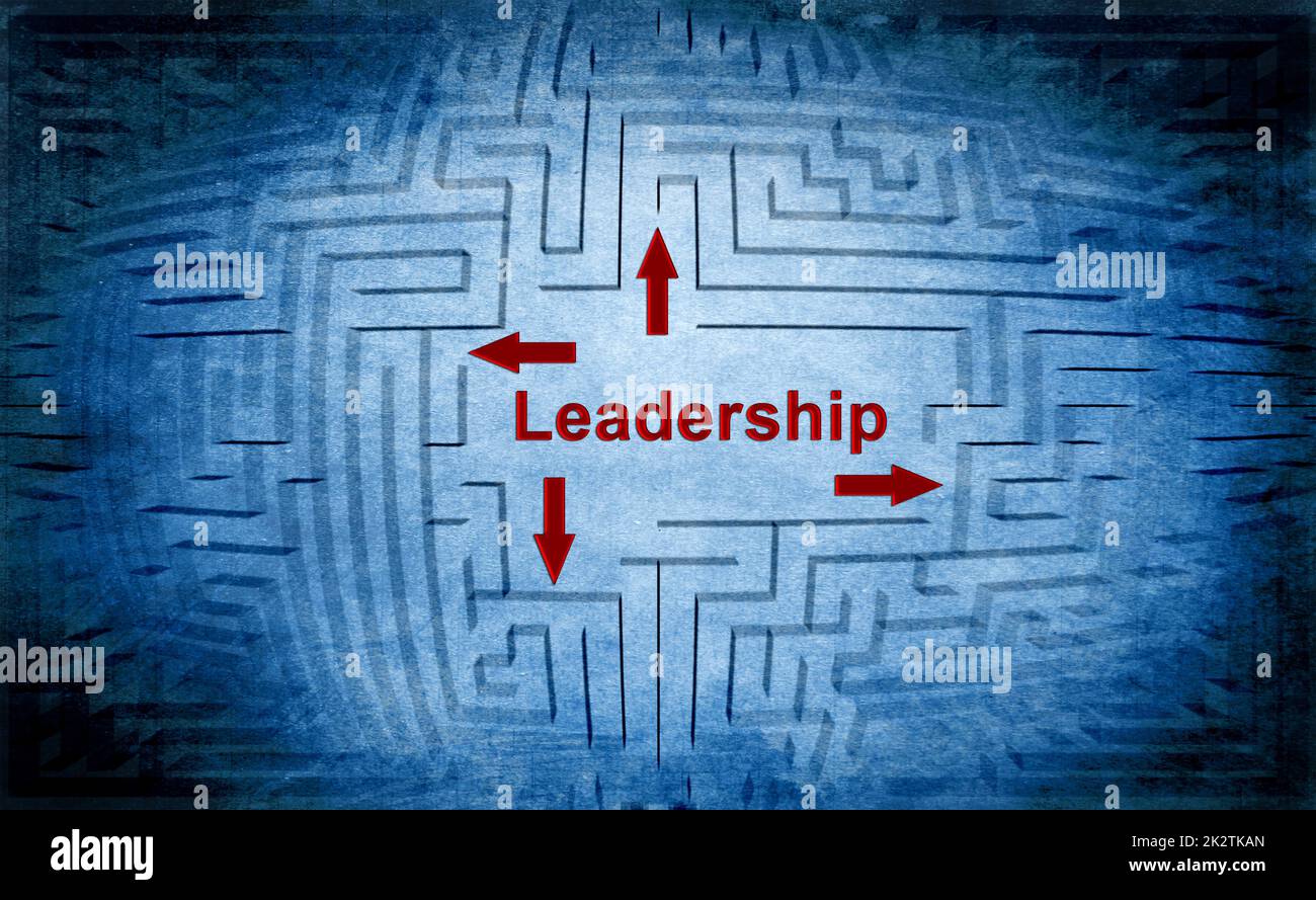 Leadership maze concept Stock Photo - Alamy