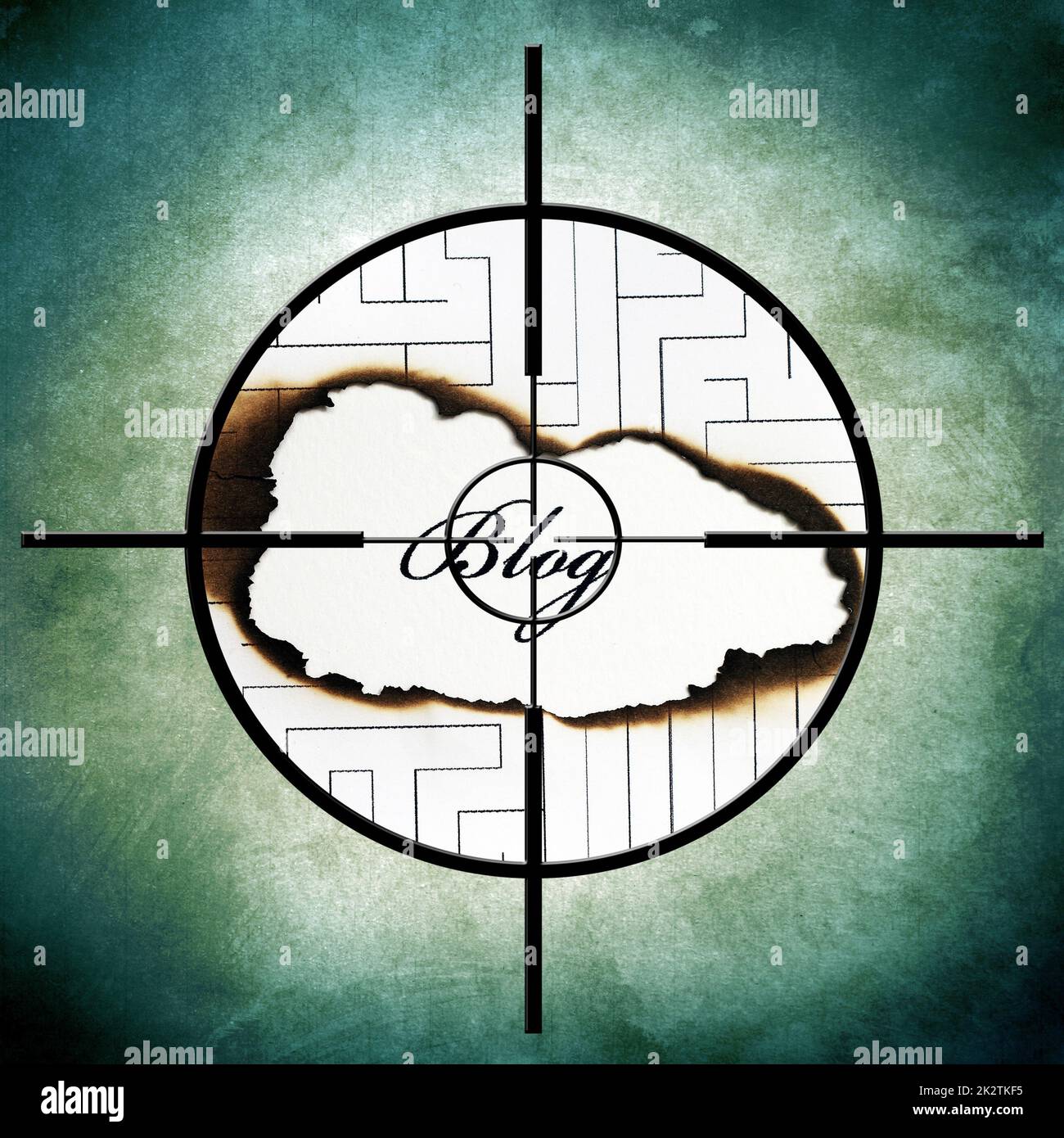 Blog target concept Stock Photo - Alamy
