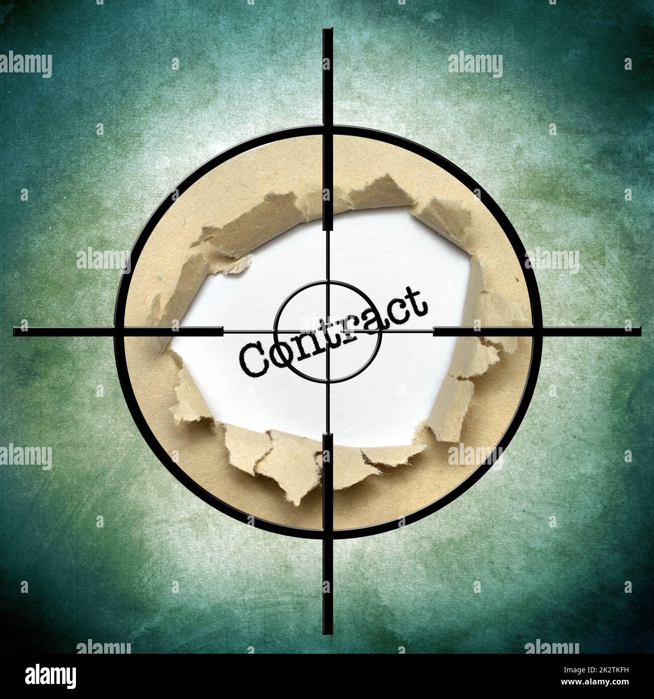 Contract target concept Stock Photo - Alamy