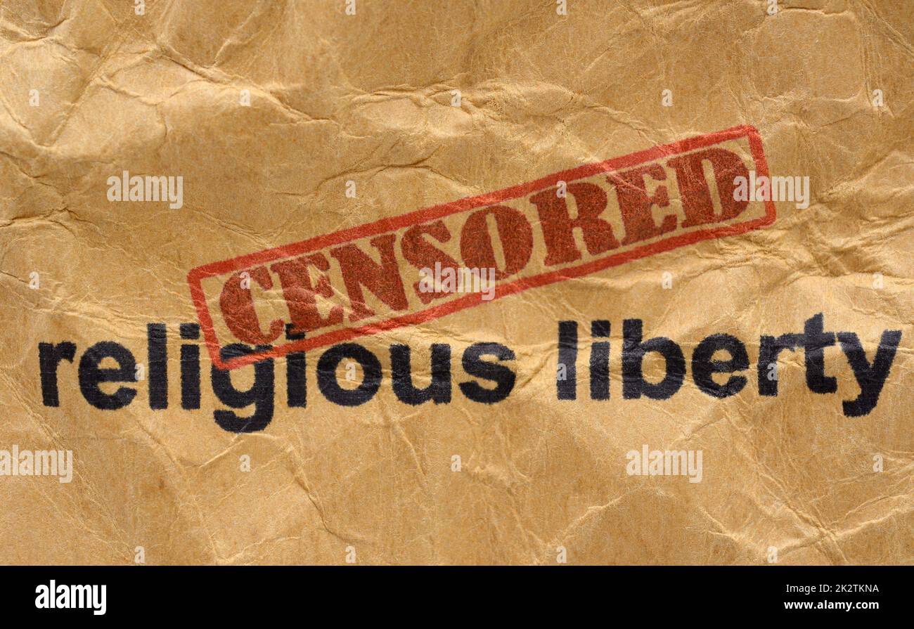 Censored religious liberty Stock Photo - Alamy